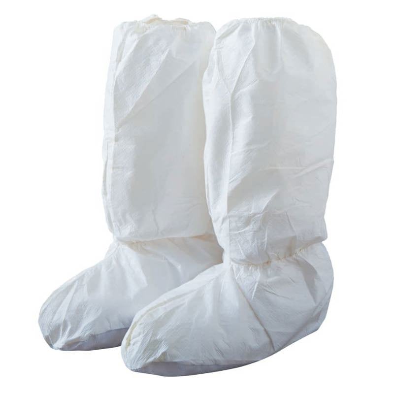 Tyvek IsoClean High Boot Covers with PVC Soles Large White | Grey Wolf ...