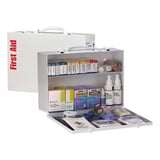 2 Shelf First Aid Cabinet With Medication ANSI A+ Metal Case Wall Mount ...