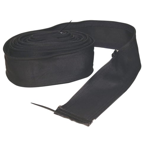 4 in x 10 ft Large Black Nylon Cable Cover with Zipper | Grey Wolf Safety