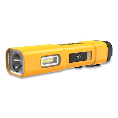 Rechargeable LED Flashlight, 1000 Lumens, Lithium Ion, Yellow, Plastic ...