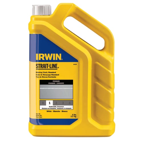 Strait-Line? Standard Marking Chalk 5 lb Bottle White | Grey Wolf Safety