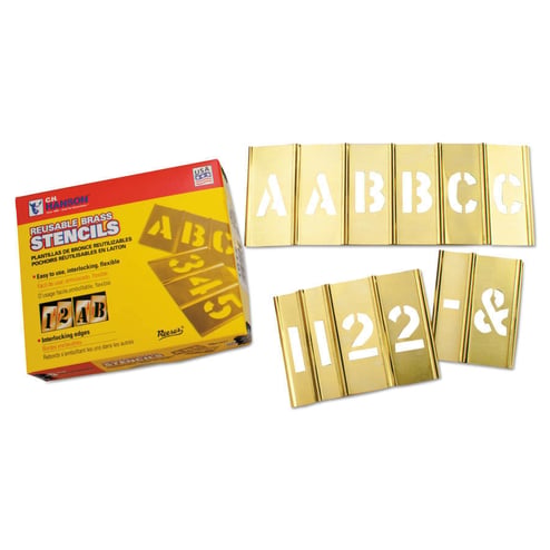 Brass Stencil Letter & Number Sets Brass 3 in | Grey Wolf Safety