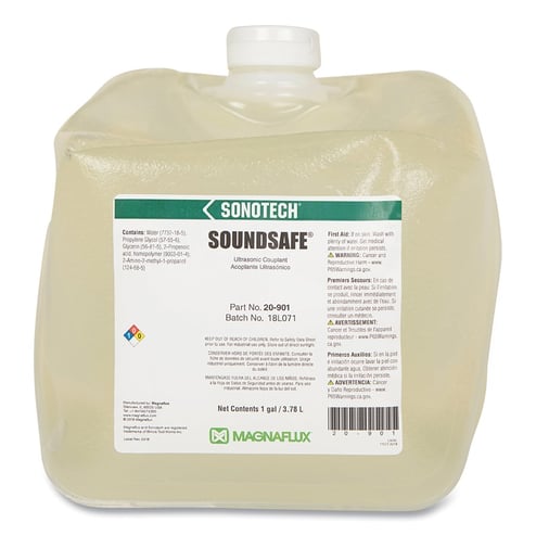 Soundsafe® High Performance Ultrasonic Couplant 1 gal Cubitainer | Grey Wolf Safety