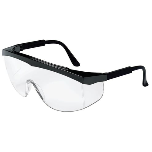 STRATOS BLACK FRAME CLEAR LENS SAFETY GLASS | Grey Wolf Safety