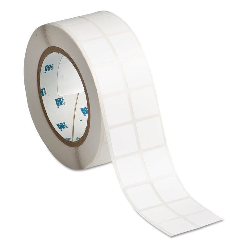 Thermal Transfer Printable Labels, 0.92 in x 0.9 in, White | Grey Wolf ...