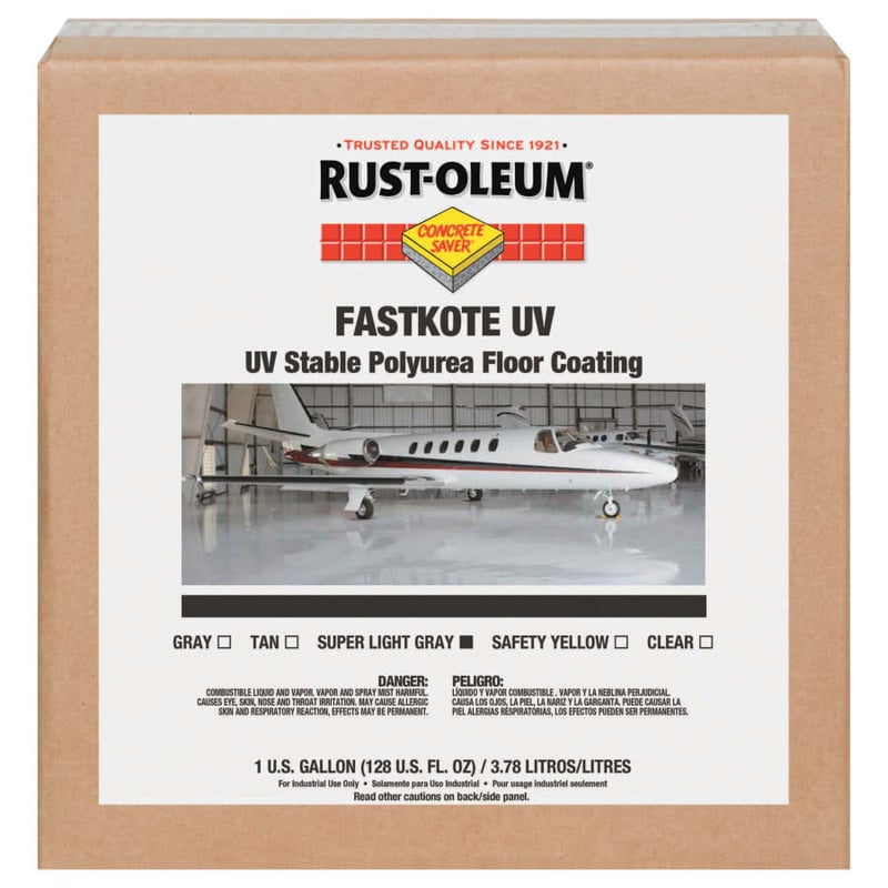 FastKote UV Stable Polyurea Floor Coatings Light Gray 1 gal Solvent ...