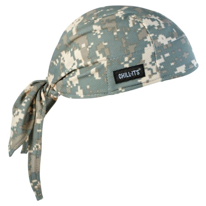 Chill-Its 6615 High-Performance Dew Rags, 6 in X 20 in, Camo | Grey ...