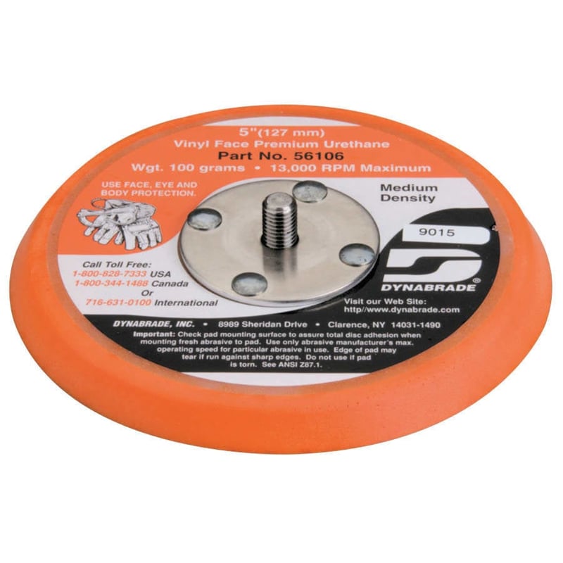 Non-Vacuum Disc Pad 5 in x 5/16 in - 24 Black | Grey Wolf Safety