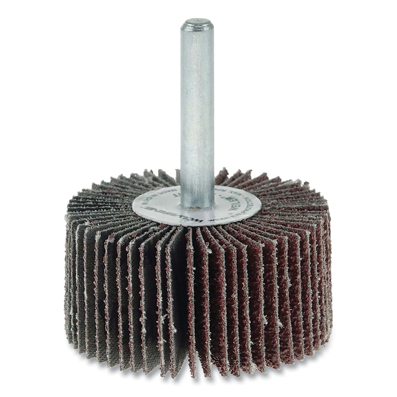 WolverineÂ® Mounted Flap Wheel Unthreaded 1/4 in dia Stem x 2 in dia x ...