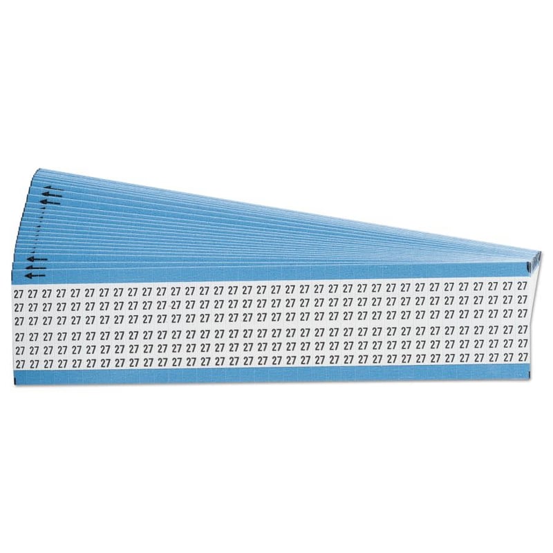 Solid Numbers Wire Marker Cards, 9 1/2 in x 2 1/4 in, '27', Black on ...