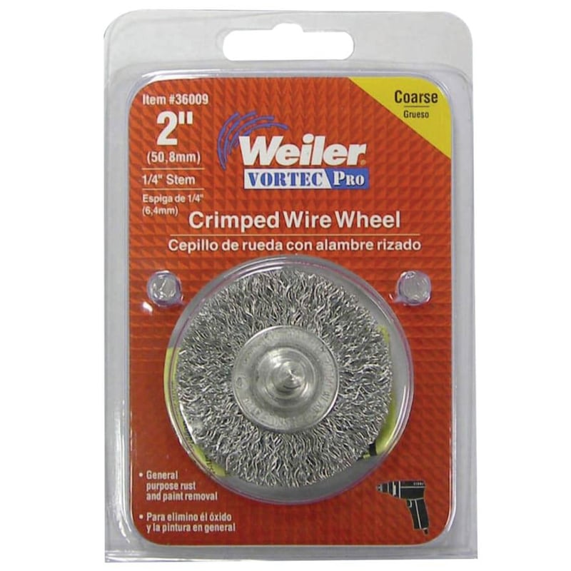 Vortec Pro? Stem Mounted Crimped Wire Wheel 3 in D .008 Steel Retail ...