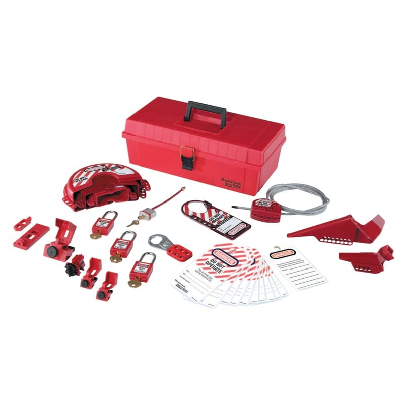 Portable Lockout Kit 18-piece Includes 3-Padlocks/Toolbox | Grey Wolf ...