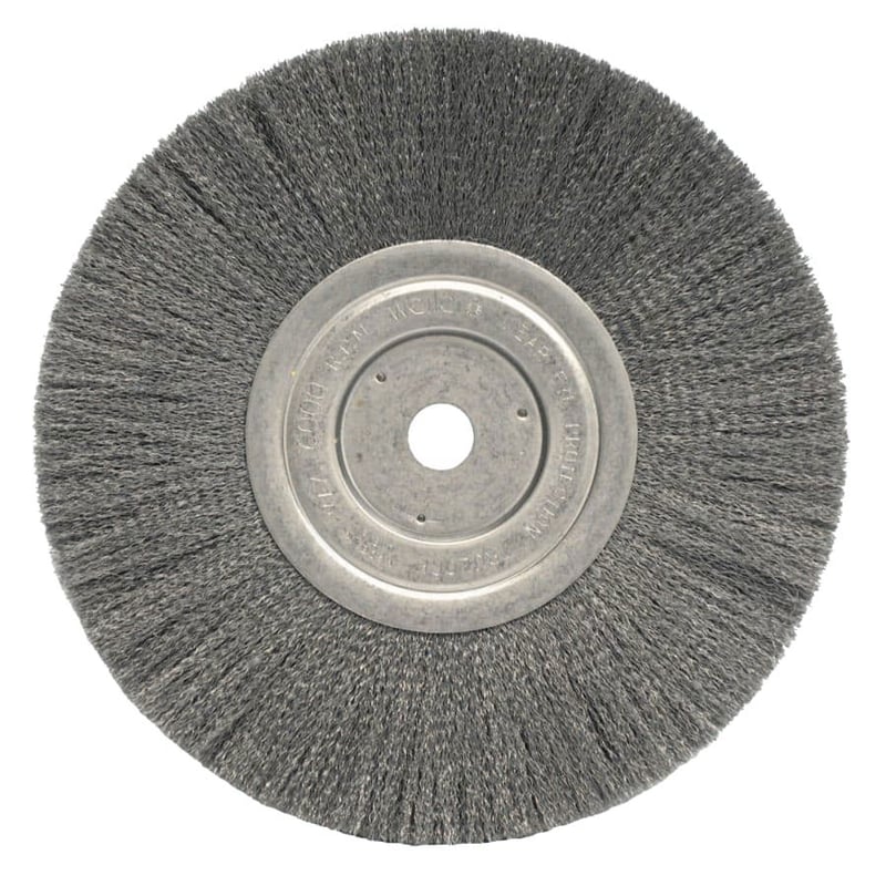 Narrow Face Crimped Wire Wheel 8 in D x 3/4 in W .008 in Steel Wire ...