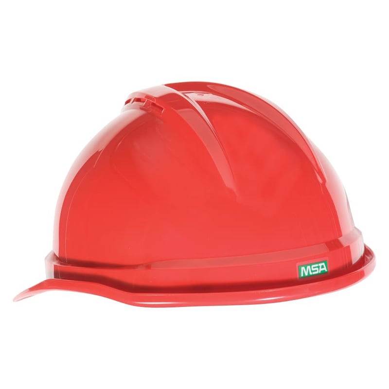 V-Gard® 500 Protective Cap 6 Point Fas-Trac Red | Grey Wolf Safety