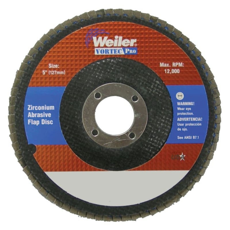 Vortec Pro? Abrasive Flap Discs 5" Angled Phenolic Back | Grey Wolf Safety