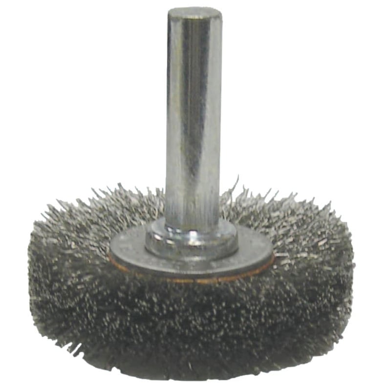 Crimped Wire Radial Wheel Brush 2 in D .0118 Steel Wire | Grey Wolf Safety