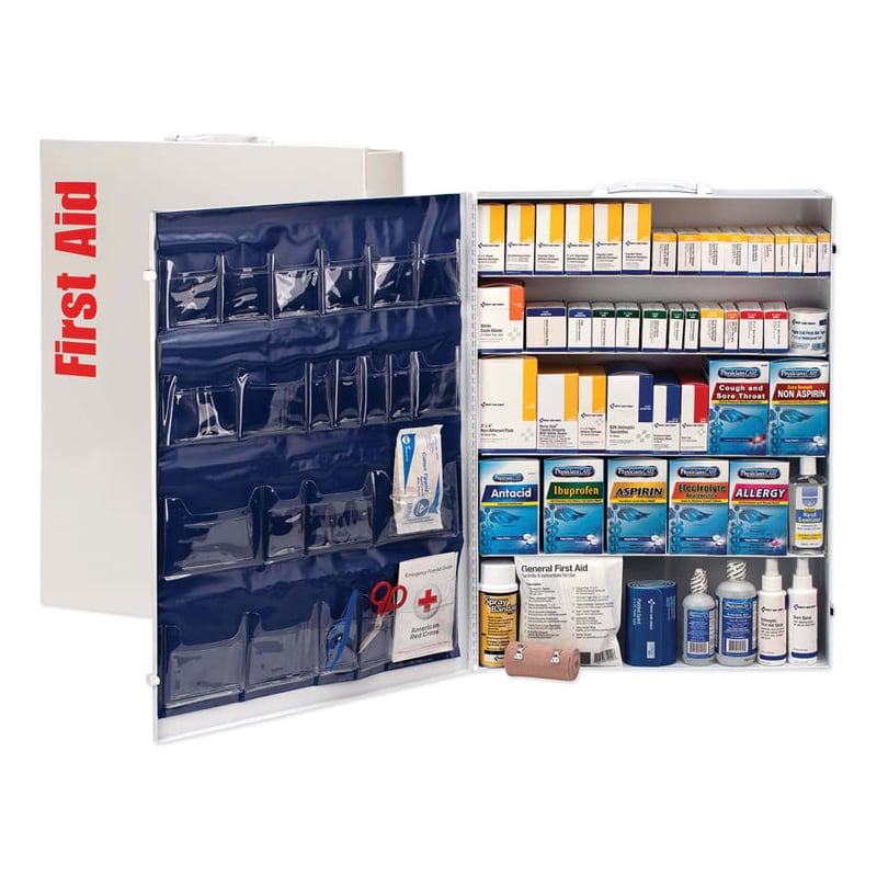 5 Shelf First Aid Cabinet With Medications ANSI B+ Metal Case Wall ...