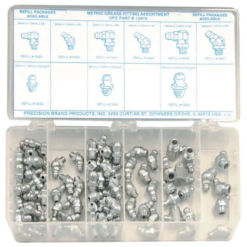 Metric Grease Fitting Assortments 100 per set | Grey Wolf Safety