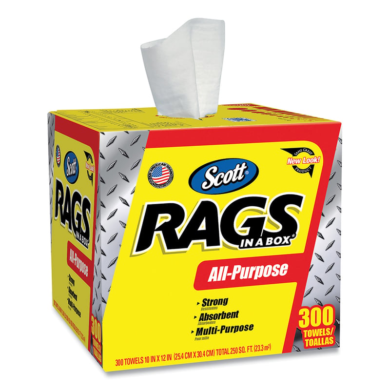 SCOTT RAGS IN A BOX 300CT WHITE | Grey Wolf Safety