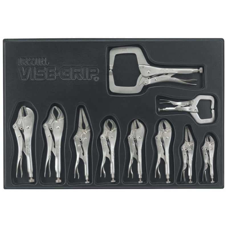 The Original™ 10-Pc Locking Plier Set with Tray 5 in (2) 6 in (2) 7 in ...