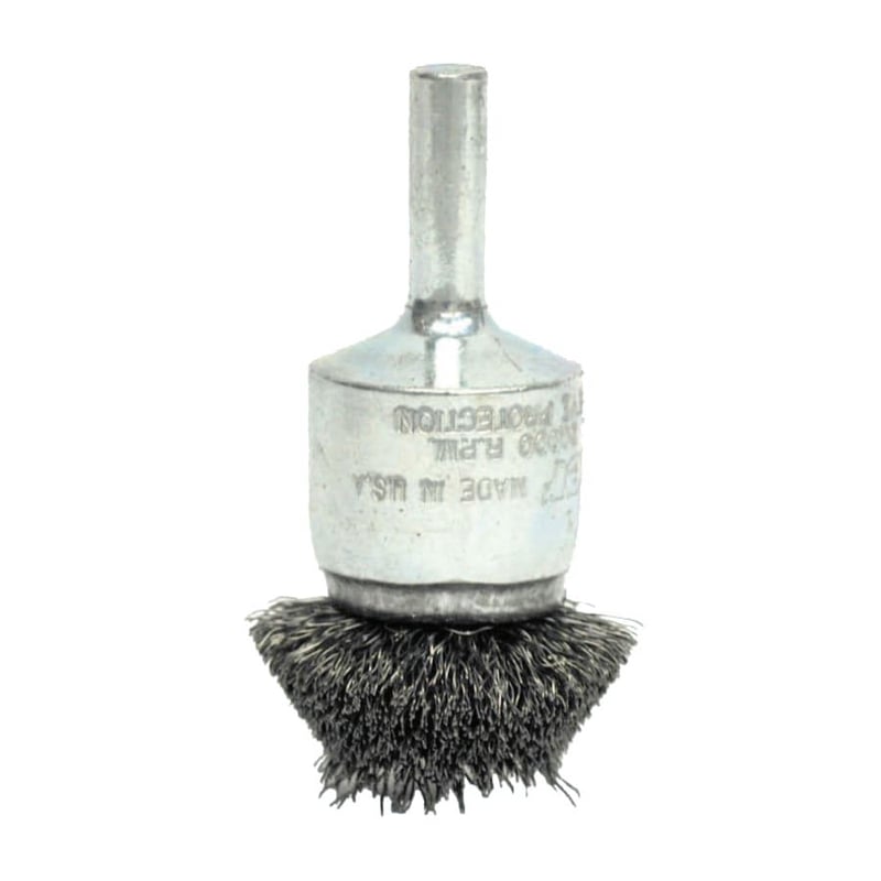 Stem-Mounted Circular Flared End Brush Steel 25000 RPM 2 in | Grey Wolf ...