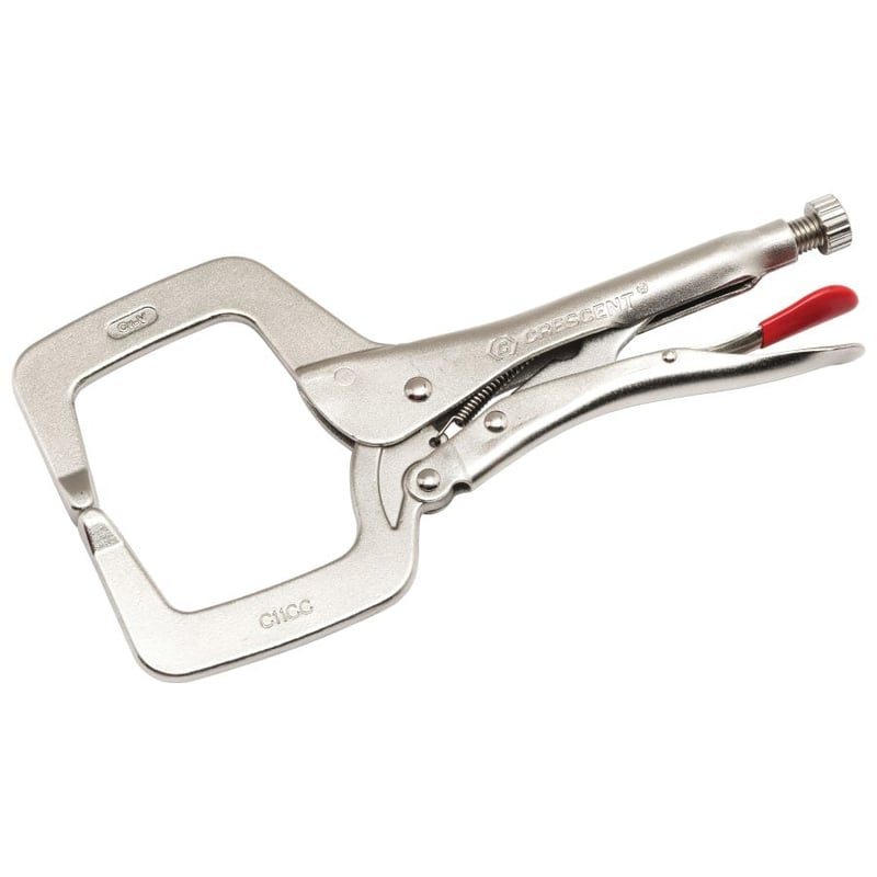 Locking C-Clamp with Regular Tips, Locking Grip, 11 in Long, Bulk Pack ...