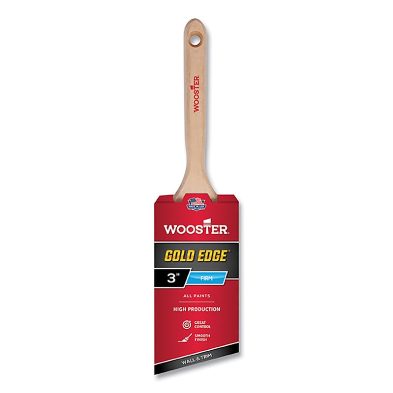 Gold Edge? Paint Brushes 3 in W Polyester wood handle | Grey Wolf Safety
