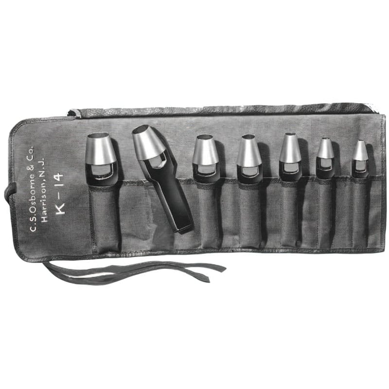 Punch Sets Arch Punch Set English 7 Punches 1/4 in - 1 in Pouch | Grey ...