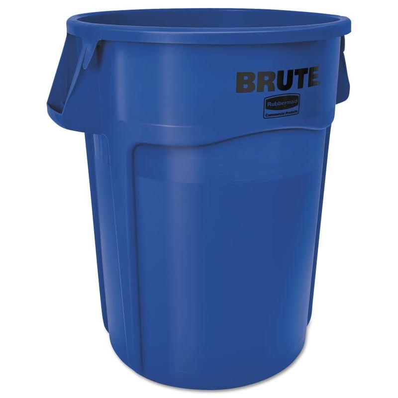 BRUTE? Round Container without Lid 32 gal Heavy-Duty Plastic Red | Grey ...