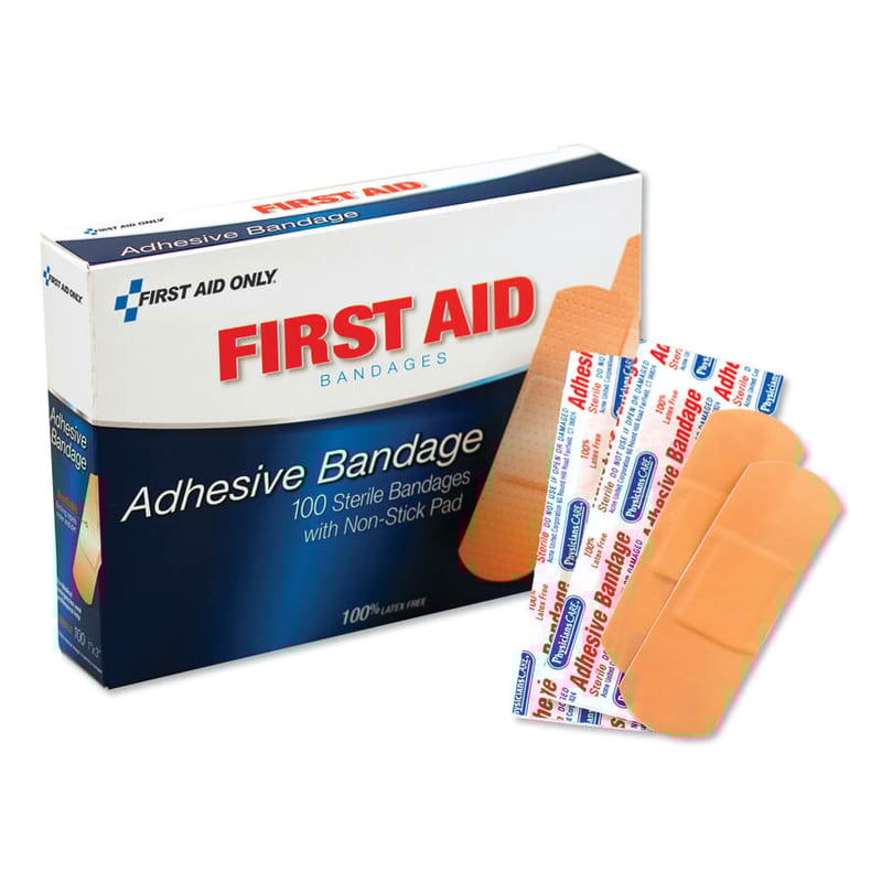 Plastic Adhesive Strip 1 in x 3 in Bandages 100/Box | Grey Wolf Safety