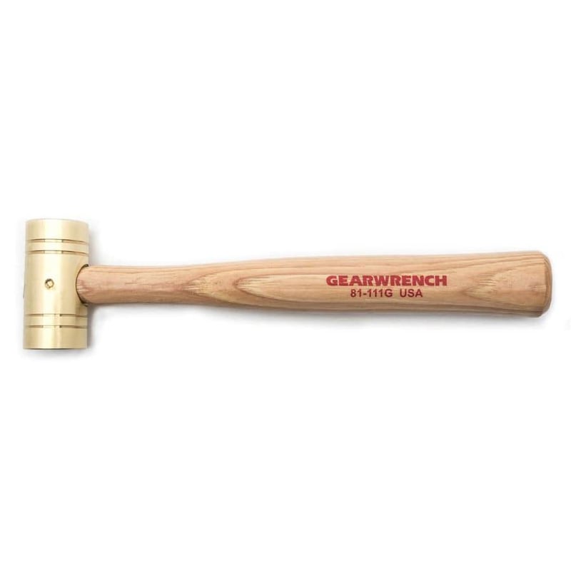 Brass Hammers with Hickory Handle 1 lb Head 1.25 in Face | Grey Wolf Safety