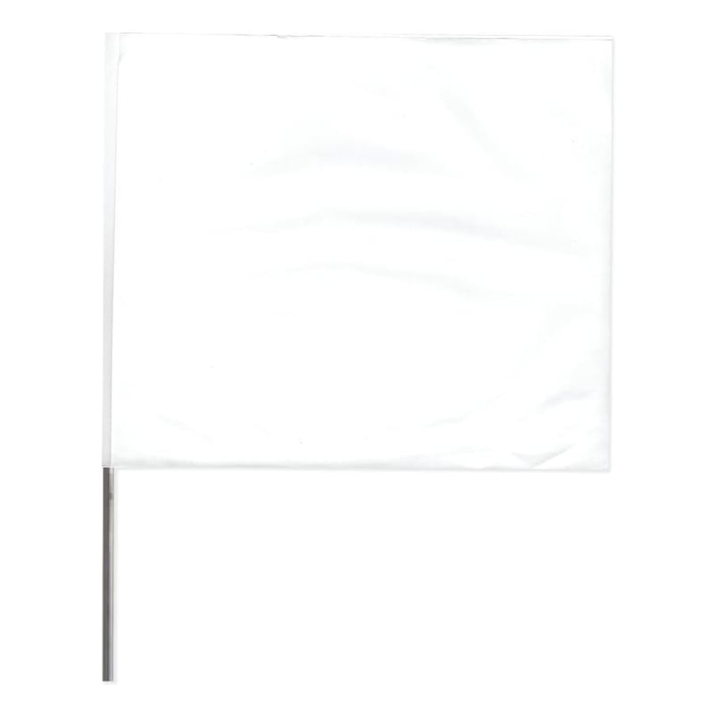 Stake Flags 4 in x 5 in 30 in Height White | Grey Wolf Safety