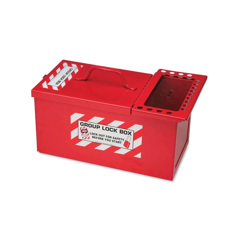 Combined Storage Group Lockout Box Red 50 Max Number of Padlocks 12.5 ...
