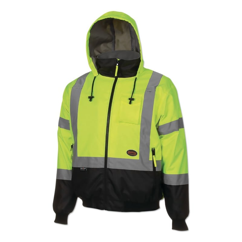 5209U Class 3 High Visibility Safety Bomber Jacket Polyfill X-Large Y/G ...