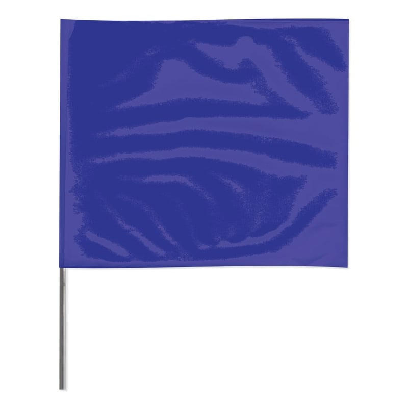 Stake Flags 4 in x 5 in 21 in Height Blue | Grey Wolf Safety