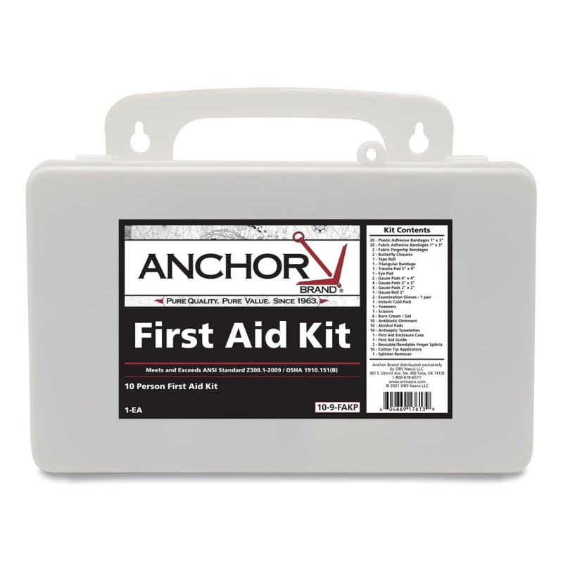 10 Person First Aid Kit ANSI Plastic | Grey Wolf Safety
