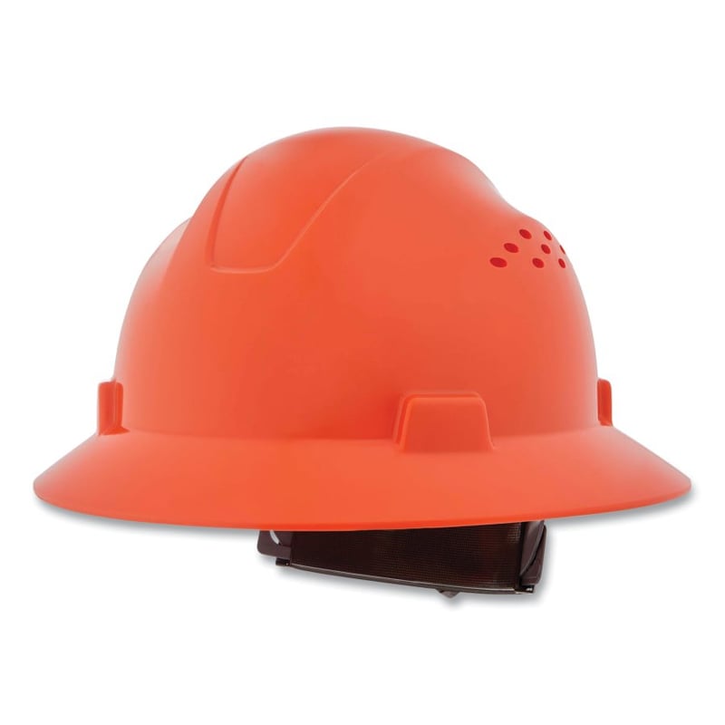 Advantage Series Full Brim Vented and Non-Vented Hard Hat, 4 pt Rapid ...