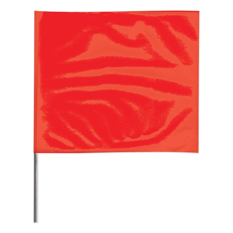 Stake Flags 2 in x 3 in 18 in Height Red | Grey Wolf Safety