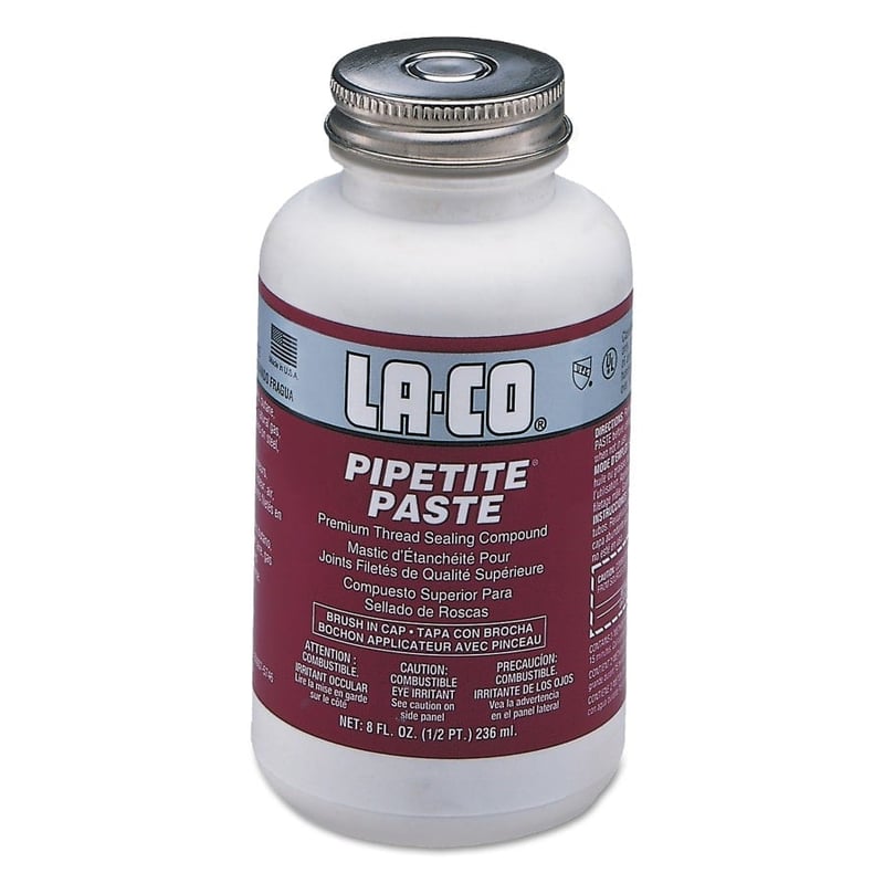 Pipetite Paste Pipe Thread Compounds 1/2 pt Brush-In-Cap Gray | Grey ...